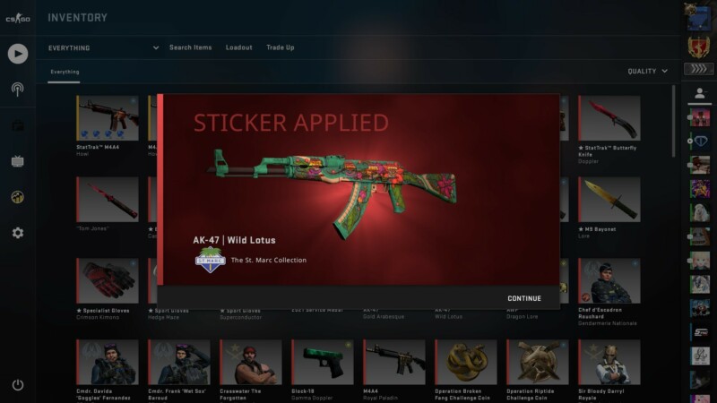 AK-47 Wild Lotus recebe quatro adesivos avaliados em R$ 190 mil ...