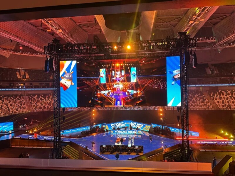 Veja imagens da arena que receberá os playoffs do Major de Xangai ...